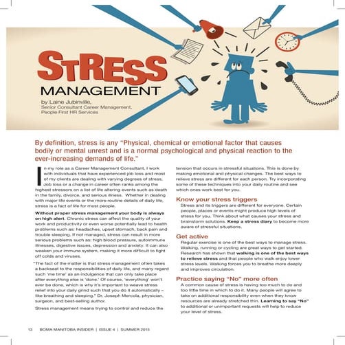Stress Management Article_BOMA | PDF