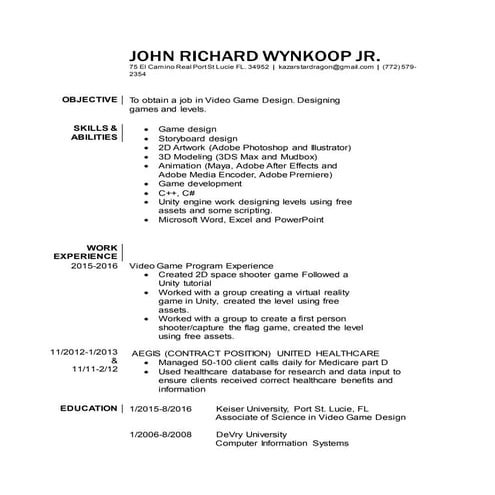 John's Resume | DOCX