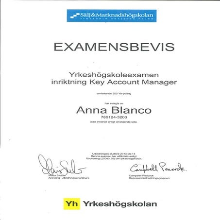 Examensbevis