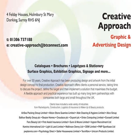 Creative Approach Folio | PDF