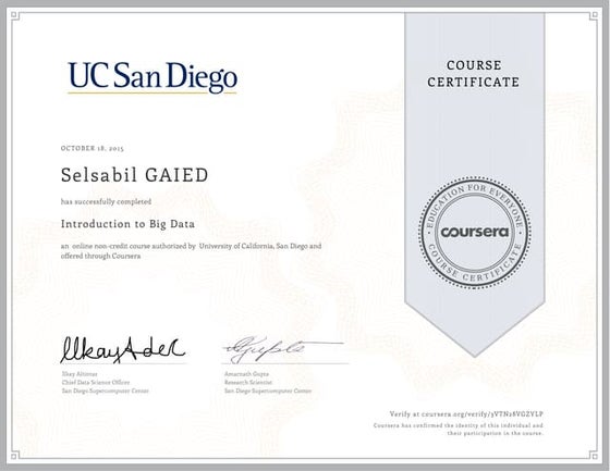 Coursera Introduction to Big Data Certificate | PPT