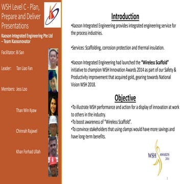 WSH Level C - Plan, Prepare and Deliver Presentations (Kaoson WSH ...