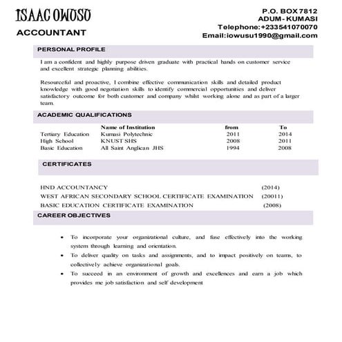 ISAAC CV | DOCX