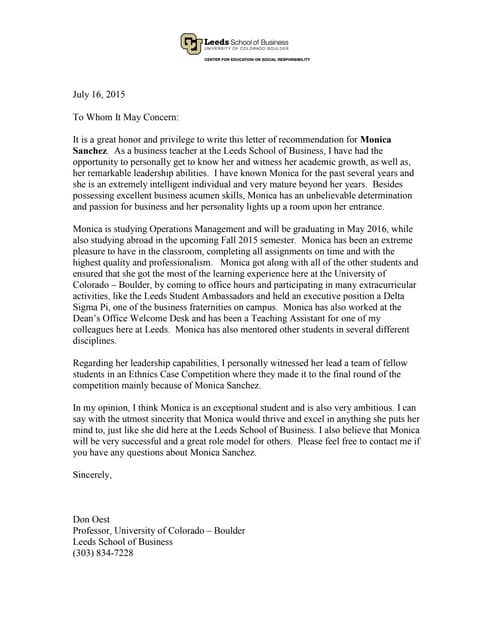 Erik Lohmeier Recommendation Letter | PDF