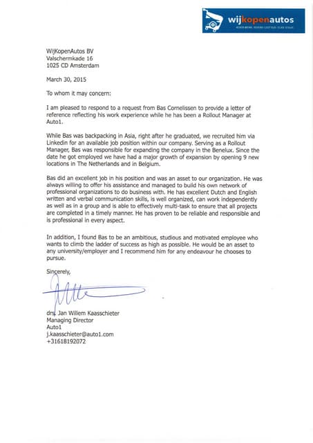 KAGB-Recommendation Letter | PDF