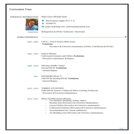 Pedro Sardo CV | PDF