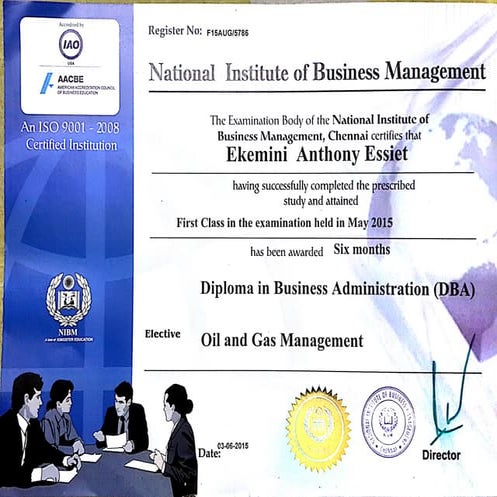 NIMB Certificate | PDF