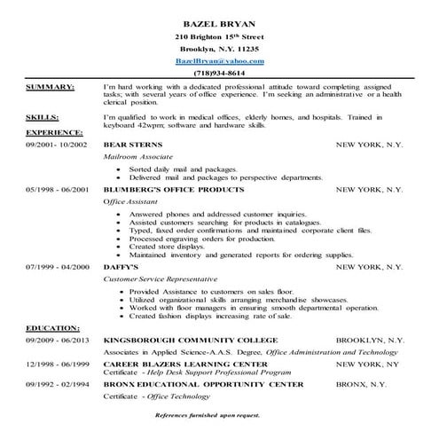 Deff English Resume 2.0 | DOC