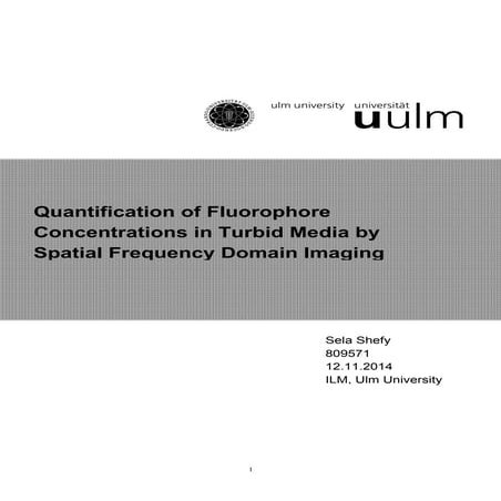 Quantification of Fluorophore Concentrations in Turbid Media by Spatial Frequency Domain Imaging ...
