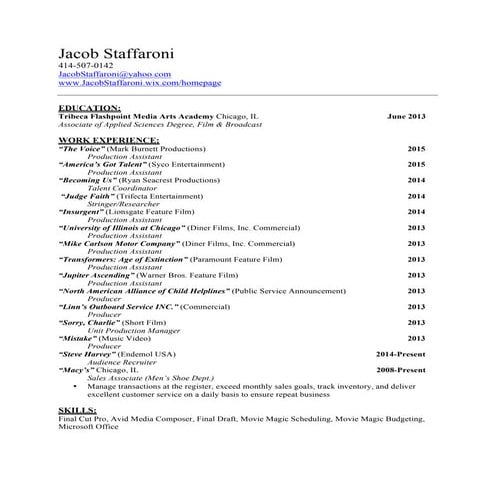 Jacob.Staffaroni.Resume | PDF