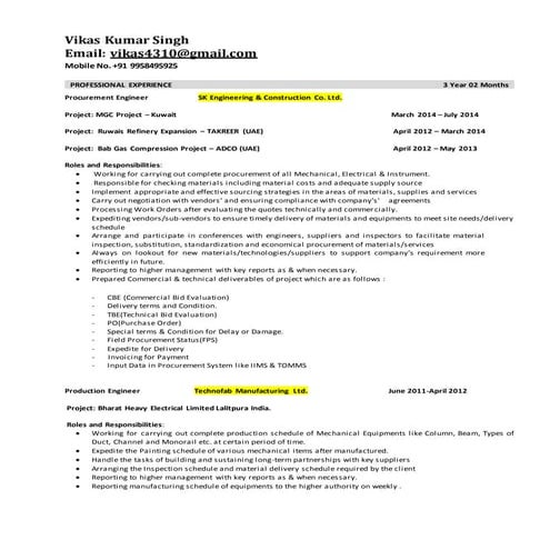 Vikas CV | DOCX