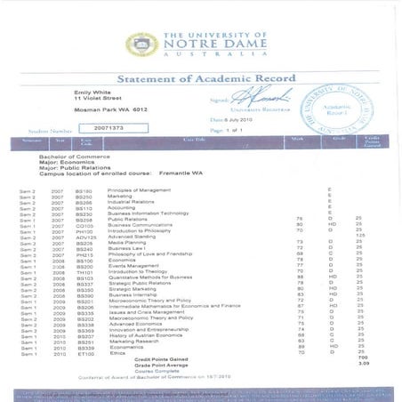 Academic Record | PDF