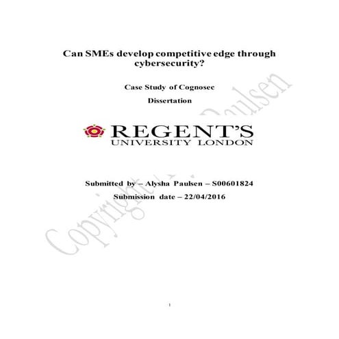 Dissertation - Cyber Security | PDF