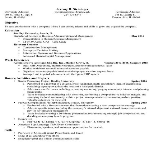 Resume Revised 8.0 BCM 3700 | DOCX