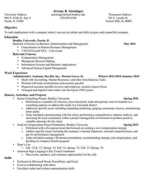 Resume of Joseph Lustig | PDF