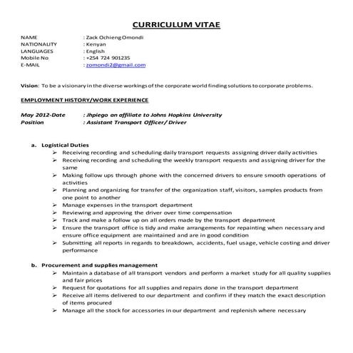 Omondi Zack. RESUME | DOCX