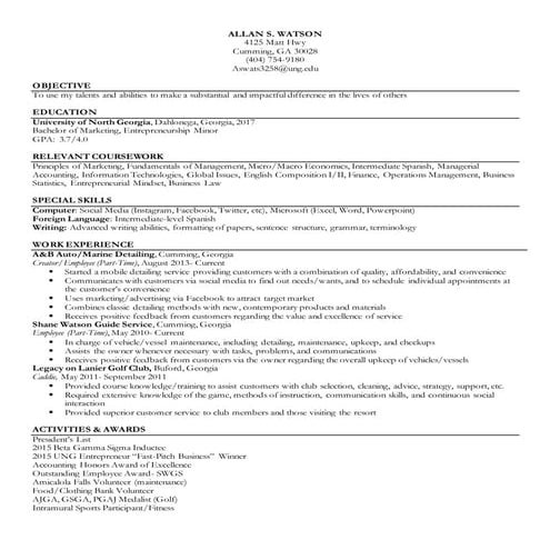 Allan S. Watson Resume | DOCX