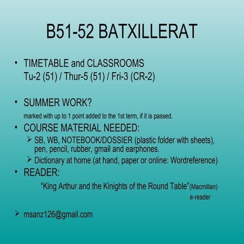 B5152 course information 17 18 | PPT