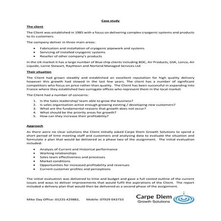 Cryogenics Case study | PDF