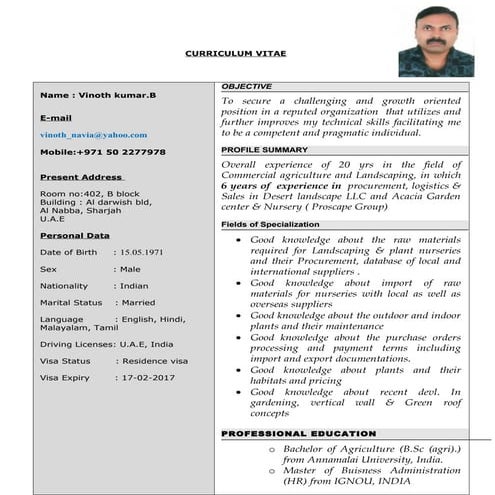 vinoth new cv | DOC