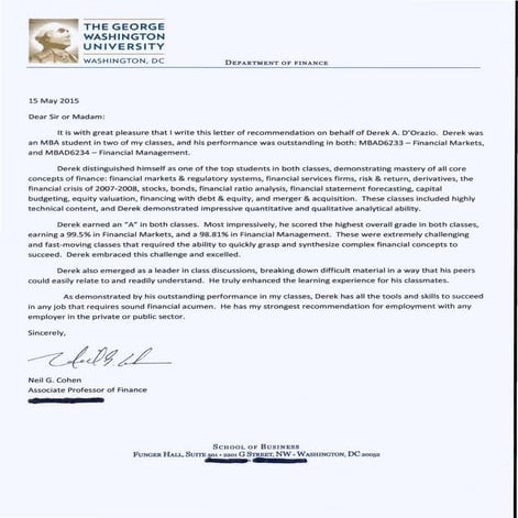 Letter of Recommendation - UCF Foundation, Inc. | PDF