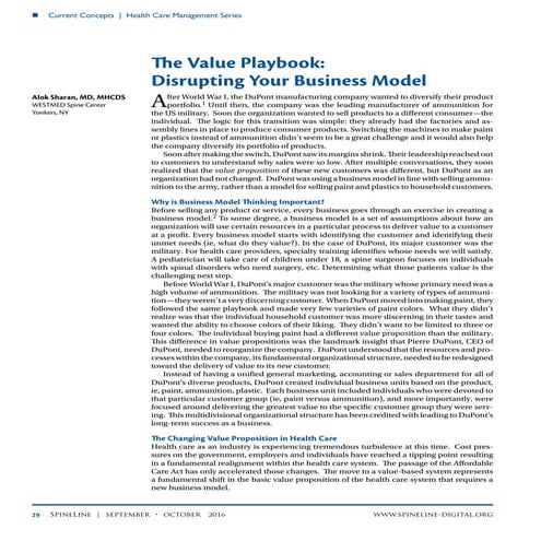 SeptOct 2016 SpineLine HealthMngmtSeries Proof 2 | PDF | Healthcare ...