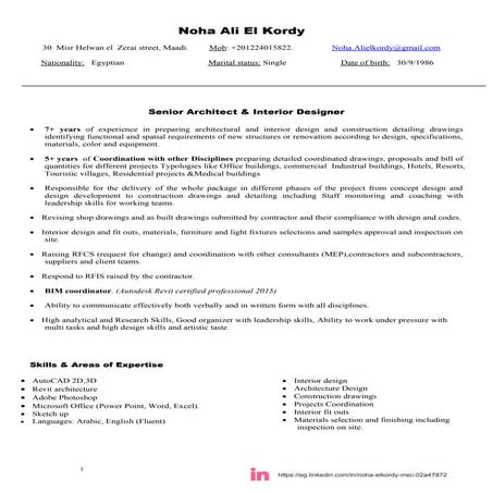 NOHA ALI MAHMOUD EL KORDY CV | PDF | Professional School | Postgraduate ...