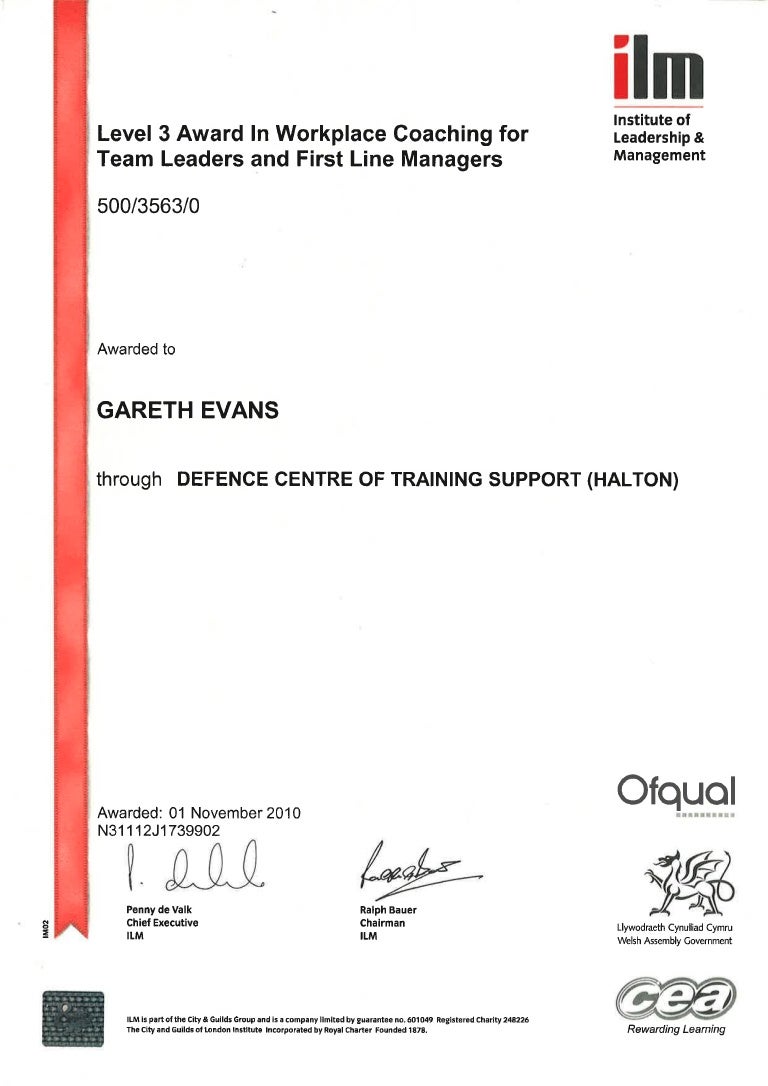 ILM Level 3 Award in Workplace Coaching