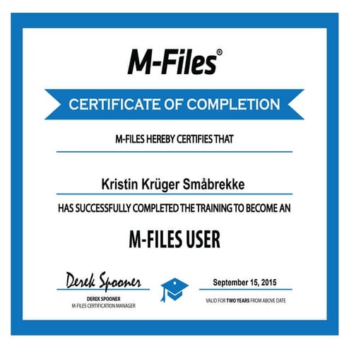M_Files User+Certificate | PDF