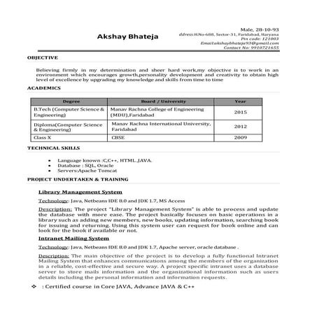 Akshay Bhateja resume | PDF
