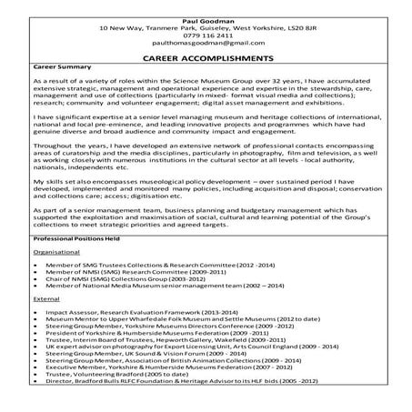Caroline Millar CV 2016 | DOC