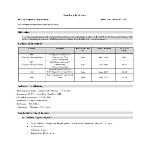 Sneha_Resume (1) | PDF