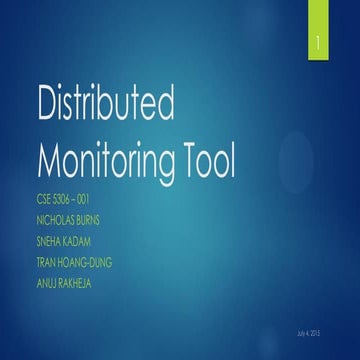 Design Presentation Distributed Monitoring tool | PDF | Operating ...