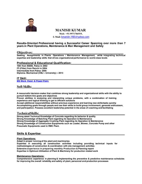 KUMAR PREM RANJAN CV | PDF
