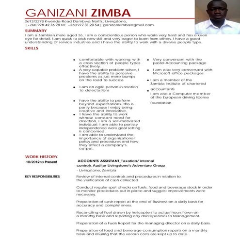 Ganizani Zimba cv | PDF
