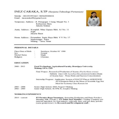 Inez CVEnglish_ | PDF