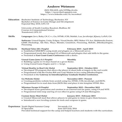 Wetmore_Andrew_Resume | PDF