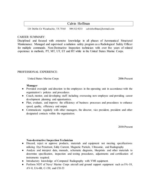 Calvin Hoffman presentations