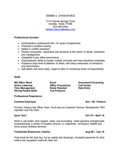 Deborah Moyer Resume 2015 | DOC