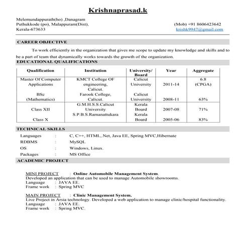 CV2_krishnaprasad | PDF