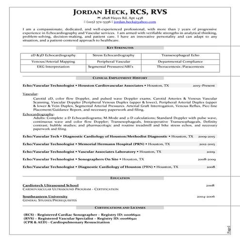 Jordan Heck New resume 2015 | DOC