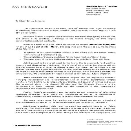 Recommendation Letter De Raedt | PDF