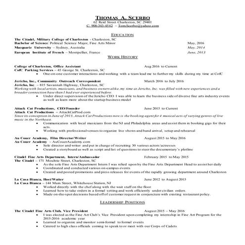 Resume Nov 2016 | PDF