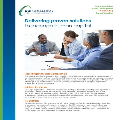 CCI Consulting - HR Consulting | PDF