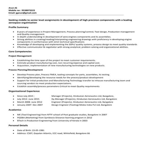Profile Summary | PDF