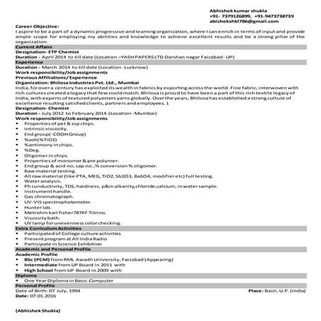 Abhishek_Shukla__CV[1] | PDF