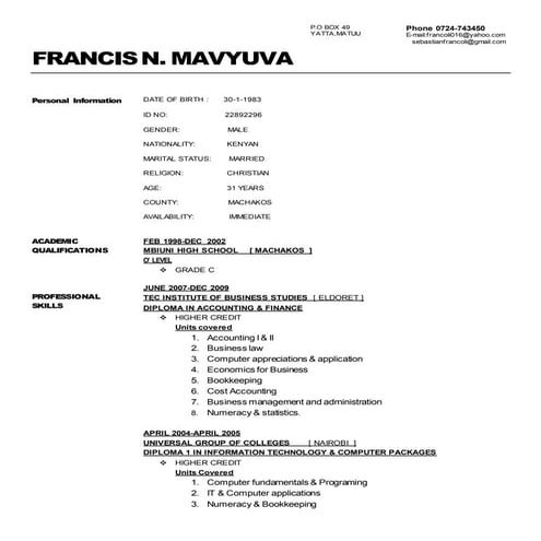 Francis-CV | DOCX