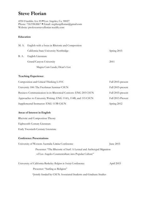 Cv (xi' an fantasy) | PDF