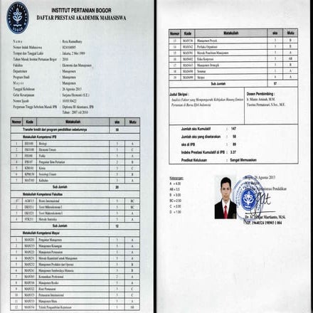 Ijazah dan Transkrip Nilai