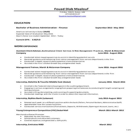 Fouad DiabMaalouf CV | DOCX